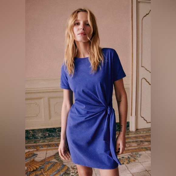 Sezane | Dresses | Sezane Pippa Short Mini Dress Electric Blue M | Poshmark